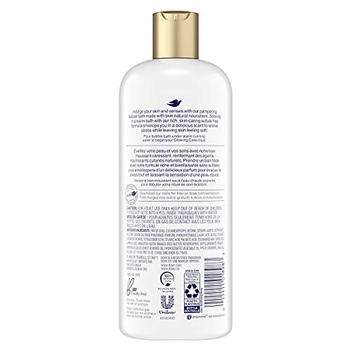 Dove Nourishing Secrets Bubble Bath Scented to Pamper & Indulge Mango & Almond Leaves Skin Feeling Soft & Smooth 23 Oz