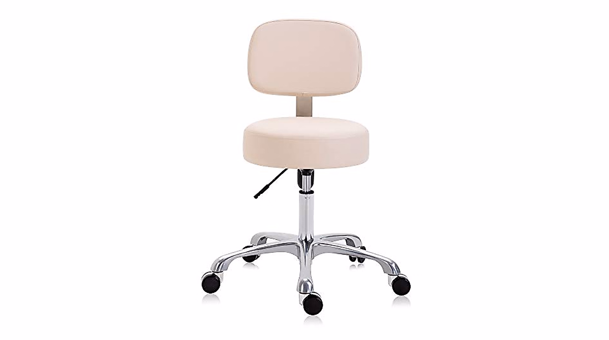 DR.LOMILOMI Extra-Wide Swivel Stool for Clinics & Salons