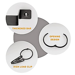 yeavs Hat Rack for Wall Baseball Cap Set of 2, Metal Hat Hanger with Hooks, Wall Mount Cowboy Hat Storage Display Sock Scarf Organizer for Door Closet Entryway Bedroom