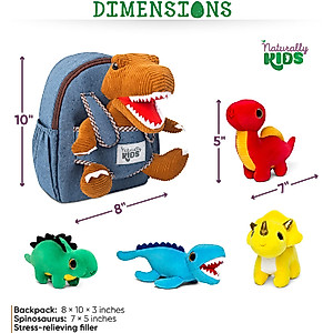 Dinosaur Toys for Kids 3-5, Dinosaur Toys for Kids 2-4, Gifts for 2 Year Old Boy, Gifts for 3 Year Old Boys, Toddler Dinosaur Backpack