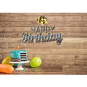 LYWYGG 7x5ft Wooden Backdrop Baby Shower Backdrops Party Decorations Backdrops Props for Studio for Photographers Retro Wood Wall Background Cloth Seamless CP-176