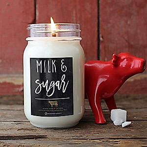 Milkhouse Candle Company, Farmhouse Collection, 26 Ounce Canning Jar, Milk & Sugar