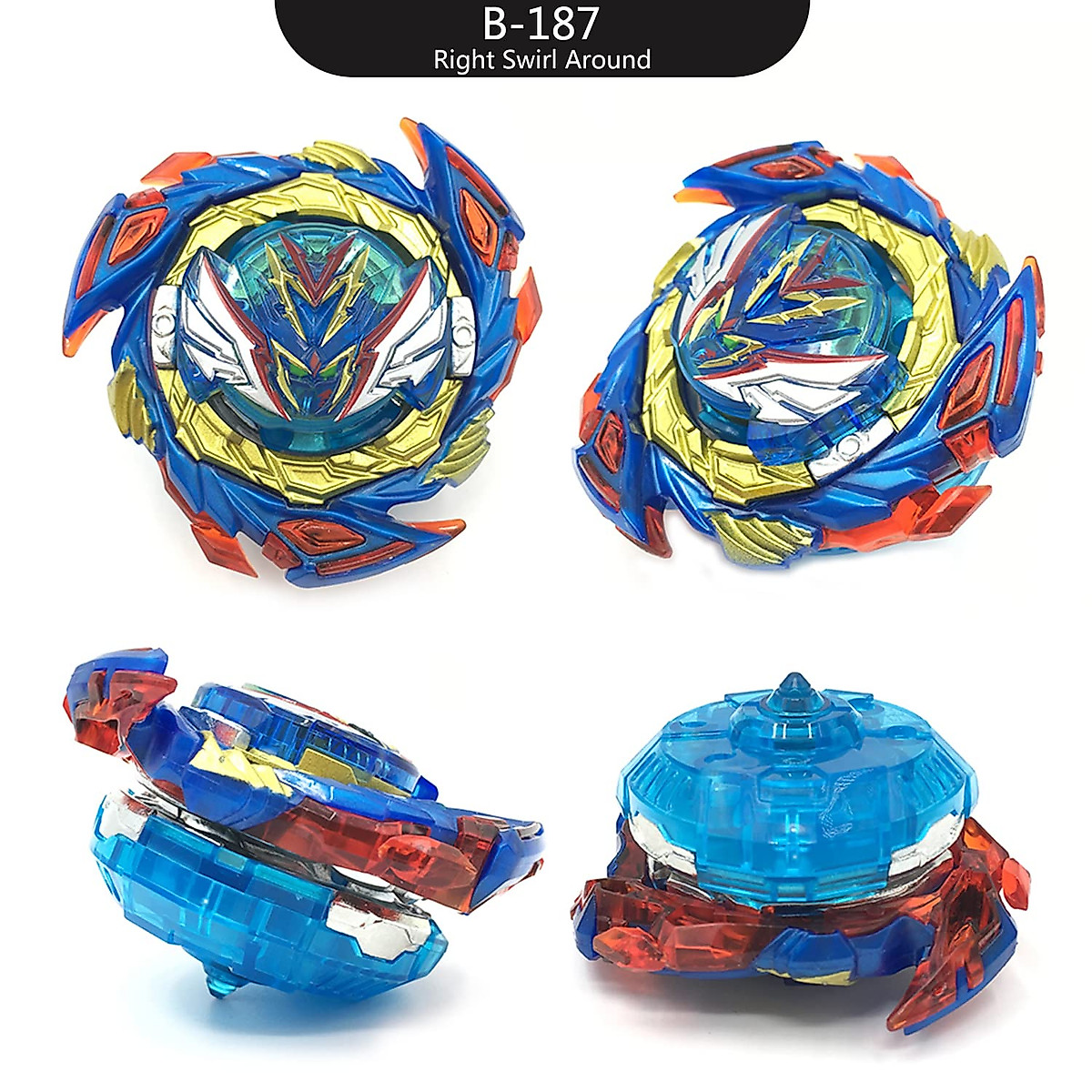 Desamvap Bey Battling Tops Burst Dynamite B-187 Savior Valkyrie.Sh-7 with Bey Launcher Grip Right Spin DB Layer System Gyro Toys Set for Kids Children Boys