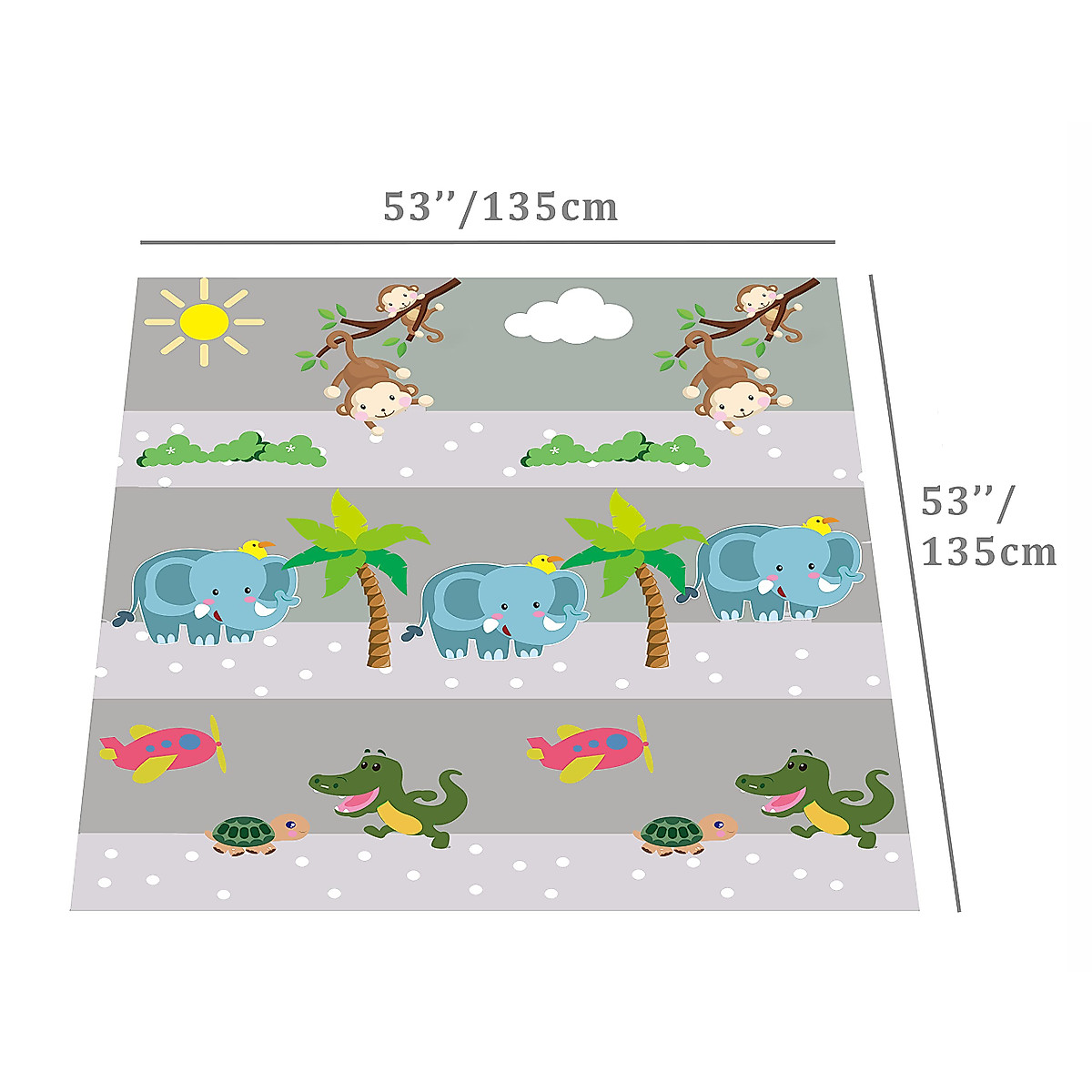 Large Splat Mat for Under Highchair Washable , Anti-slip Silicone Spot Splash Mat, Waterproof Floor Protector, Mess Mat for Arts Craft (53x53 inch)