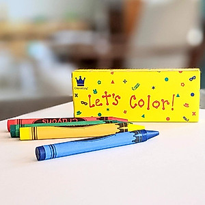 CrayonKing 25 Sets of 4-Packs in a Box (100 total bulk Crayons) Restaurants, Party Favors, Birthdays, School Teachers & Kids Coloring Non-Toxic Crayons