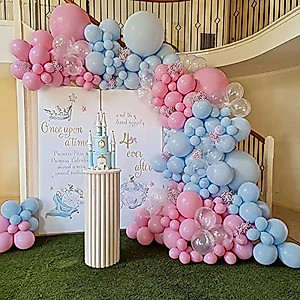 Light Blue Balloons Garland Arch Kit 105Pcs Different Sizes 18In 10In 5In Latex Pastel Matte Baby Blue Balloons Decorations for Baby Shower Wild One1st Birthday Wedding Bride Anniversary Gender Reveal Party Supplies for Boy Girl Adult