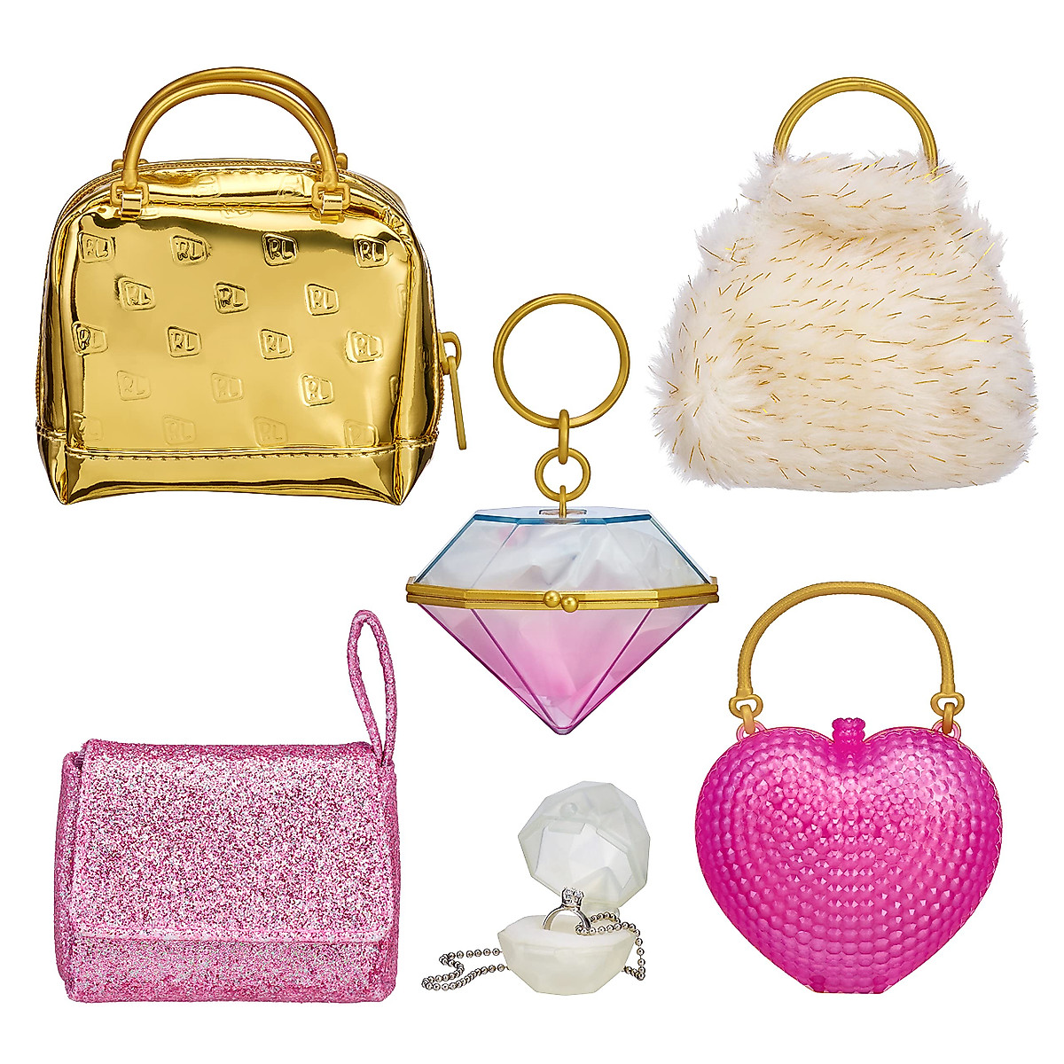 REAL LITTLES | Collectible Micro Handbag Collection | 5 Exclusive Bags | Plus 17 Beauty Surprises Inside!, Multicolor (25266)