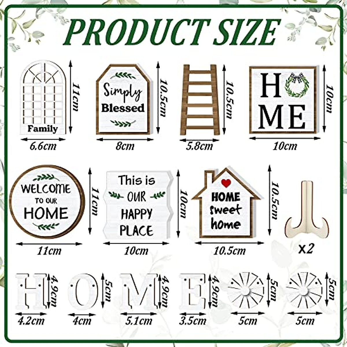 13 Pcs Farmhouse Tiered Tray Decor Farmhouse Home Decor Rustic Wooden Tray Decor Items Mini Signs Home Kitchen Table Decoration for Country House Family Shelf Housewarming Gift Accessories