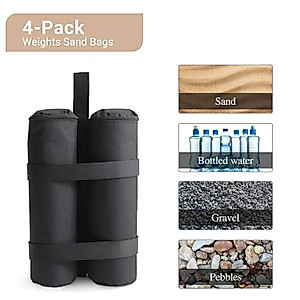 Gazebos for Patios with 4 Sand Bags, Outdoor Gazebo Tent with Netting Screen Walls, Heavy Duty Gazebo Canopy with 120 Square Feet of Shade for Garden, Backyard Deck, and Lawns (Khaki)