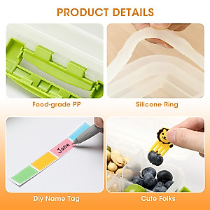 AIEVE Snack Box for Kids, Adjustable 13 Compartment Tackle Box for Snacks Charcuterie Container, Kids and Adult Reusable Snackle Box for Travel, School, Trip, Picnic, Boat