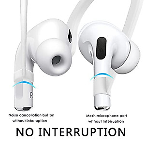 6 Pack Ultra Strong Magnetic AirPods Strap, Anti-Lost Cord for AirPods 1&2/ Pro /3rd /Pro 2, Soft Silicone Sports Lanyard and Ear Hook for AirPods Wireless Bluetooth Earphone (5*Straps,1*EarHook)
