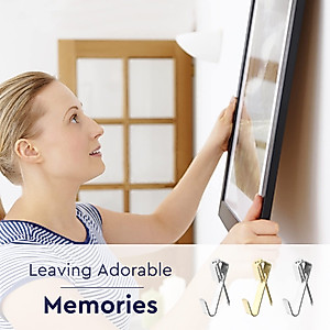 130 Pcs 30lb Picture Hangers – Multipurpose Picture Hanging Hooks Kit Drywall Wooden Wall Picture Hanging Nails