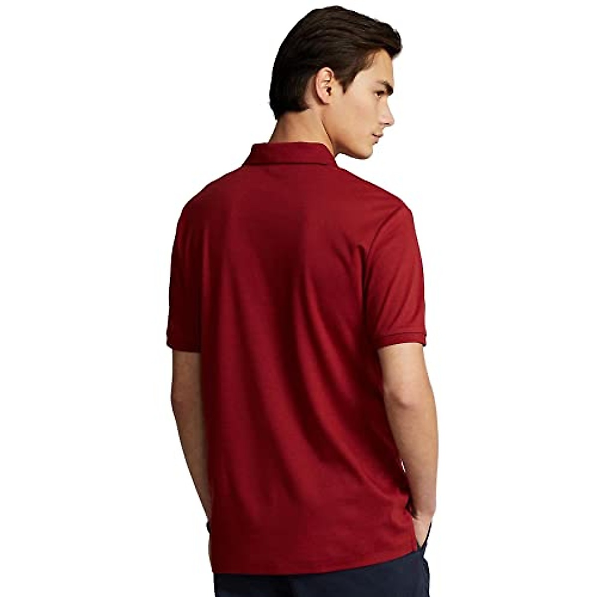 POLO RALPH LAUREN Men's Big and Tall Short Sleeve Pima Soft-Touch Polo Shirt (4XB, WineSigPny)