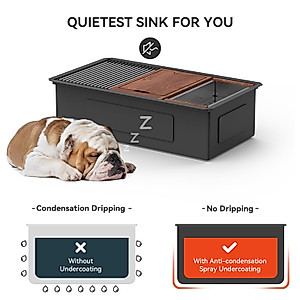 33 Kitchen Sink Black Stainless - Lordear 33 Inch Undermount Sink Ledge Workstation Gunmetal Black Stainless Steel 16 Gauge Single Bowl Under Counter Kitchen Sink Basin with Accessories