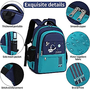 BOVIP Bookbags Cute Lightweight School Backpack for Toddlers Boys Girls Middle School Elementary Green Large