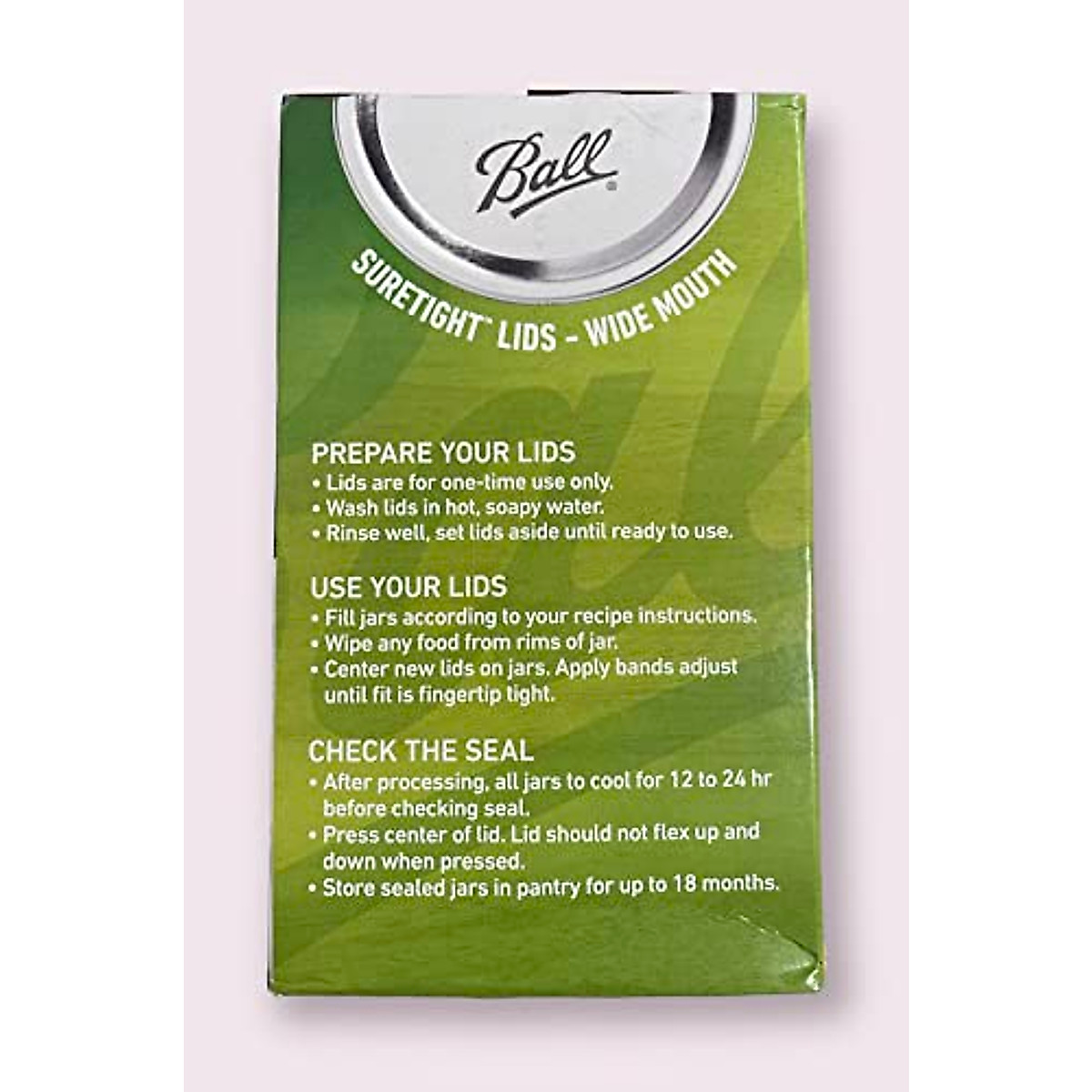 Ball Jars Wide Mouth Lids & Bands 2 Pack (24 Lids and 24 Bands)