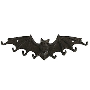 TG,LLC Treasure Gurus Cast Iron Wall Mount Fruit Bat with Wings Key Hook