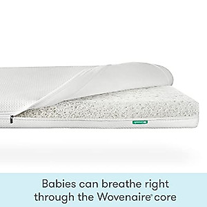 Newton Baby Essential Crib Mattress and Toddler Bed - 100% Breathable Proven to Reduce Suffocation Risk, 100% Washable, 2-Stage, Non-Toxic, Better Than Organic - Removable Cover Included, White