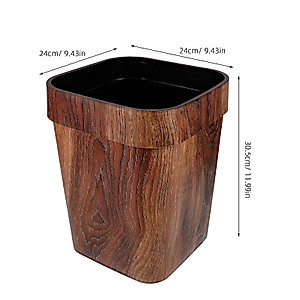 Cabilock Bathroom Trash Can, 14.0 liters, Polypropylene, Square, Light Brown