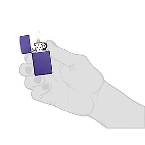 Zippo Slim Purple Matte Pocket Lighter