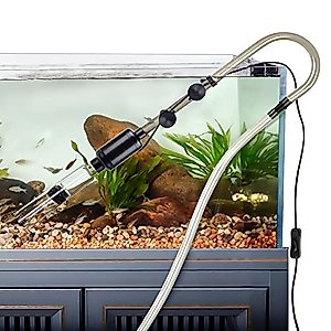 hygger Electric Fish Tank Gravel Cleaner Kit,Removable Water Changer,Sand Washer Filter,Automatic Change Water,Aquarium Cleaning Tool Set,Remove Dirt, Change Water, Wash Sand,Water Circulation 18W