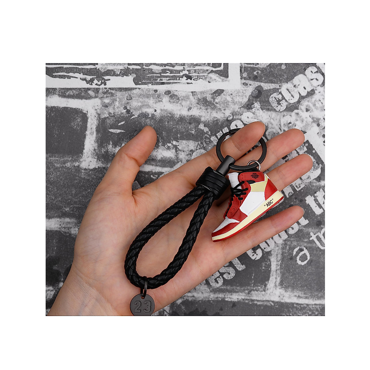 MPK Mini Sneaker Keychain - 3D Basketball Keychain Accessories for Men, Women,graduation gifts,inspirational gifts (Red-3)