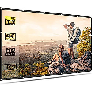 OWLENZ 150" Projector Screen for Outdoor Movies Portable Foldable Anti Crease 16:9 4K HD Projection Video Film Screen for Home Theater Indoor Support Front Rear Projection