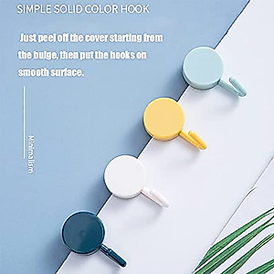 Wall Hooks,Command Hooks(10pcs),Multifunctional Seamless Wall Hooks,Suitable for Towel Hooks,Hooks for Hanging Coats,Shower Hook,Curtain Hooks,Door Hook