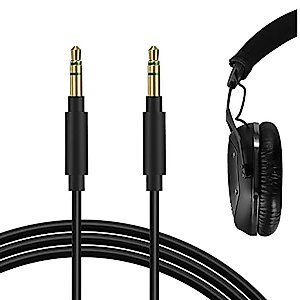 Geekria QuickFit Audio Cable Compatible with Master & Dynamic MG20, V-Moda, TREBLAB, SMS Audio, Koss, HiFiMAN, Grado, Ghostek Cable, 3.5mm Aux Replacement Stereo Cord (4 ft/1.2 m)