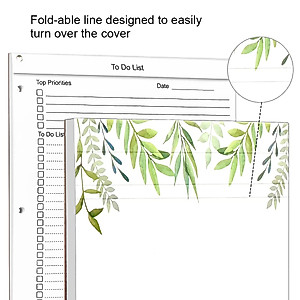 To Do List Notepad, Daily Task Planner with Checklist, 52 Sheets Tear Off Note Pad with 2023 Calendar, Work and Personal Organized, 8.5" X 11", A4 Size, 3 Hole Punched