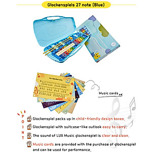 RAONZENA Professional Xylophone 25note, Glockenspiel,Xylophone for kids,Xylophone for gift,Glockenspiel that learns the basics of music (27note rainbow)