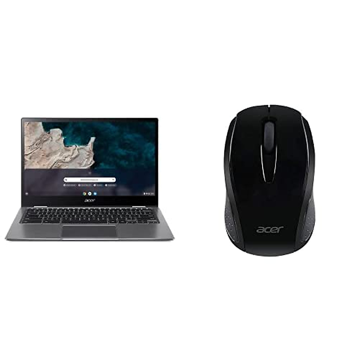 Acer Chromebook Enterprise Spin 513 R841LT-S6DJ, 13.3' FHD IPS Touch Gorilla Glass, Snapdragon 7c, 8GB LPDDR4X, 128GB eMMC, 4G LTE Acer RF Wireless (Black),Works Chromebook,Silver Ion