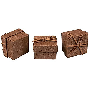Juvale 12 Pack Small Kraft Paper Jewelry Gift Box Set with Bow for Rings and Bracelets (Brown, 2 x 2 in)