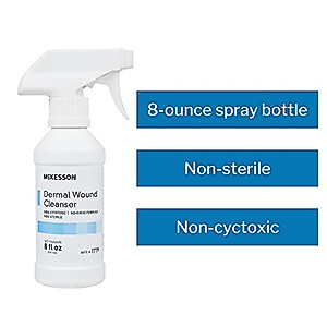 McKesson Dermal Wound Cleanser, Non-Sterile, Non-Cytotoxic, Rinse-Free Formula, 8 fl oz, 1 Count