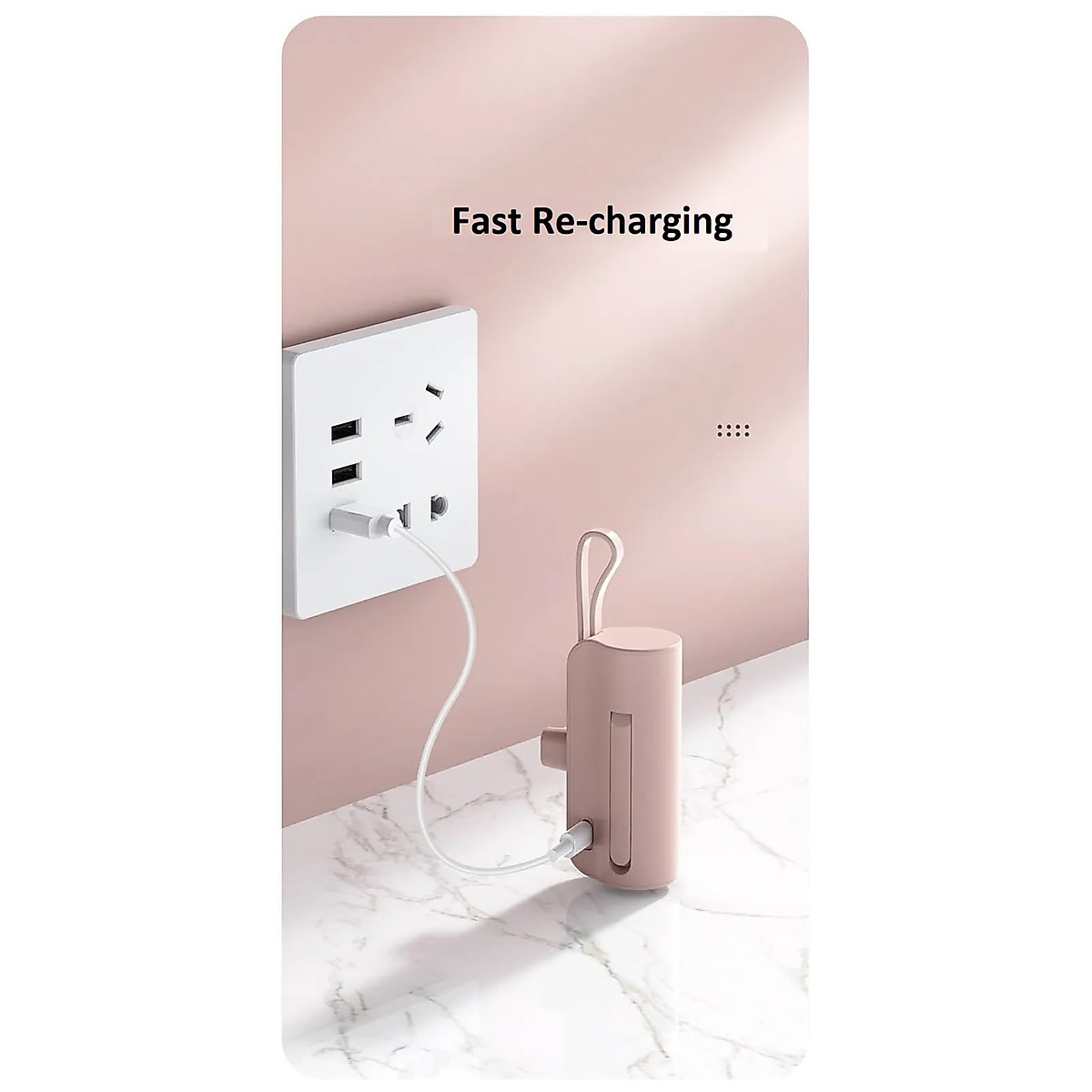 COMPAZZ Mini Portable Charger Power Bank for iPhone, with USB C Cable. Fast Charging Battery Pack Charger Portable Emergency Phone Charger. Travel Essentials Portable Phone Charger 5000mAh Powerbank.