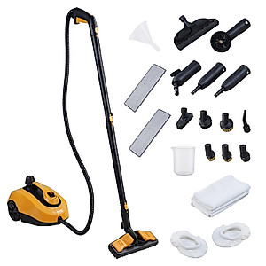 Steam Cleaner Multipurpose Heavy Duty With 19 Accessories With 1.5L Tank Chemical-free Rolling Cleaning Machine for Carpet, Floors, Windows,Mirrors,Glasses and Cars