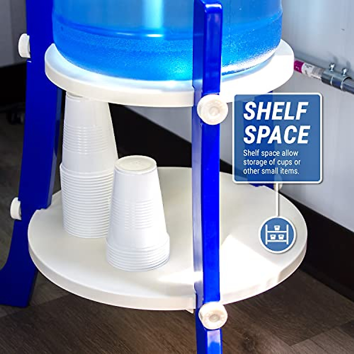 Dolphin 5 Gallon Water Bottle Dispenser Cooler Stand Storage Rack