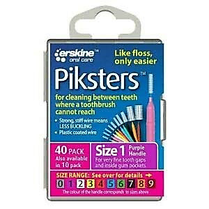 Piksters Interdental Brushes, Size 1 40 ea by Erskine Dental