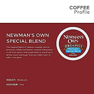 Newman's Own Organics Keurig Single-Serve K-Cup Pods Special Blend Medium Roast Coffee, Fair Trade Certified, 24 Count