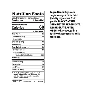 Divina Orange Fig Spread Jam, 9 Ounce