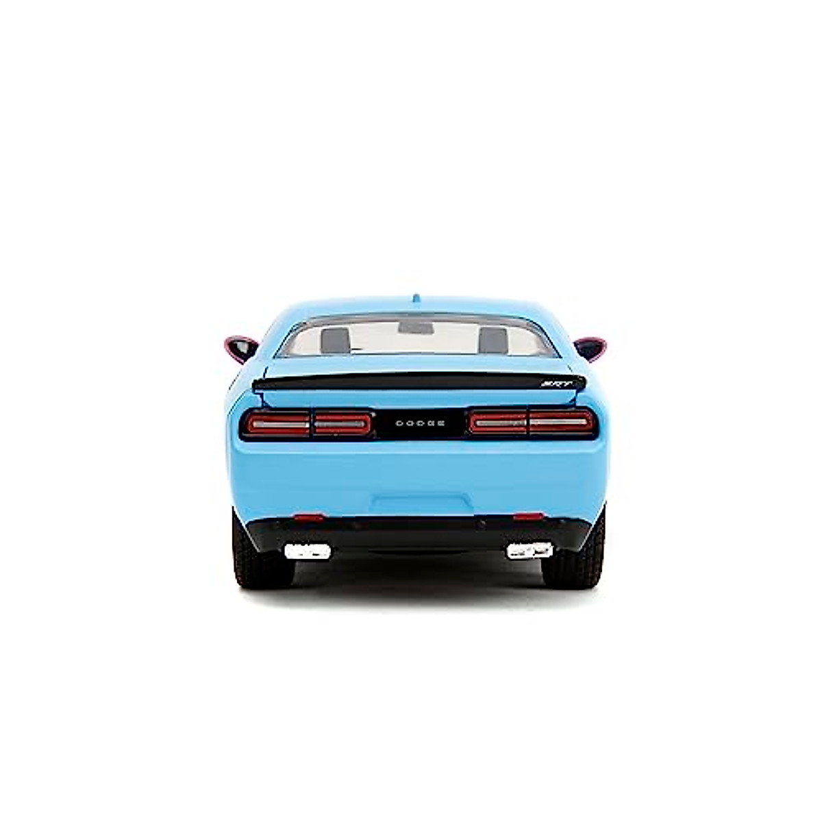 Pink Slips 1:24 2015 Dodge Challenger SRT Hellcat Die-Cast Car, Toys for Kids and Adults(Light Blue/Pink)