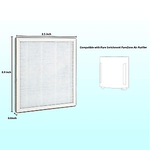 Lhari 3-IN-1 PEAIRFIL True HEPA Replacement Filter, Compatible with Pure Enrichment PureZone Air Purifier PEAIRPLG, 2-Pack