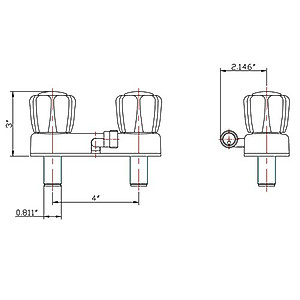 Dura Faucet DF-SA100A1-WT RV Shower Faucet Valve Diverter for Exterior Shower Boxes (White)