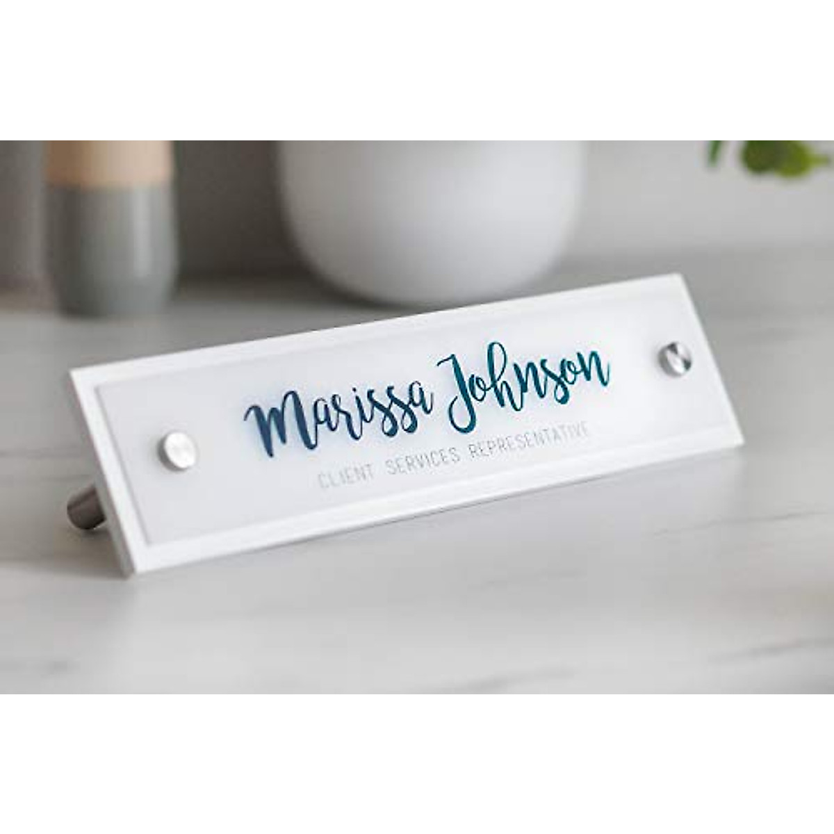 Desk Name Plate Plaque Personalized with your Name and Title 10 x 2.5 in