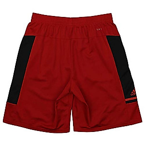 adidas Game Built Player Climalite Short with Pockets, Power Red- Black X-Large