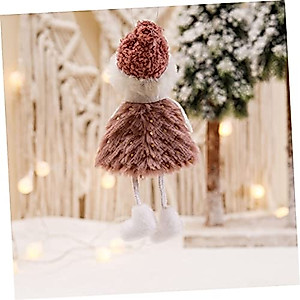 VOSAREA Christmas Doll Pendant Christmas Decor Mini Dolls Miniture Decoration Figurine Xmas Holiday Tree Ornaments Santaur Ornament Felt Christmas Plush Ornament Christmas Tree Pendant