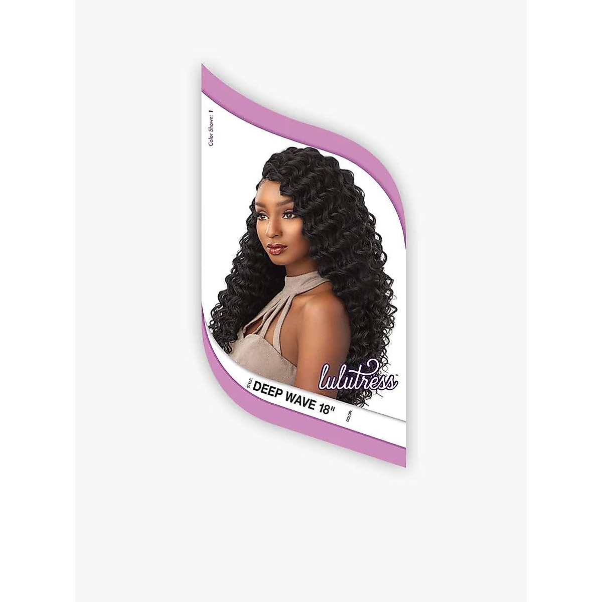 Sensationnel Lulutress Crochet Braiding hair - crochet braids hair extensions Kanekalon synthetic locs twists braids - LULUTRESS DEEP WAVE 18 Inch (1 pack, 4)