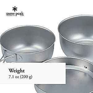Snow Peak Titanium 3 Piece Cookset