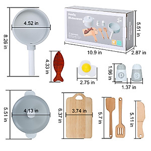 Wooden Kitchen Sets for Kids Montessori Kitchen Play Food Sets for 3 4 5+ Years Old Kitchen Tableware Wodden Set for Toddlers Play Food Sets for Kids Boys Girls Gifts