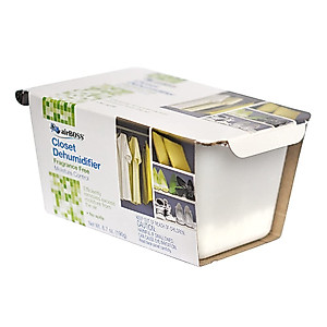 airBOSS Closet Dehumidifier, Fights Mildew and Odors in Small Spaces, Fragrance Free, No Spills, 6.7 oz, Pack of 6